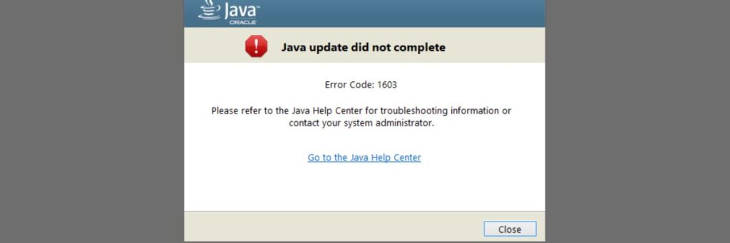 Understanding and Resolving Java Error Code 1603 - epicbmc.ca